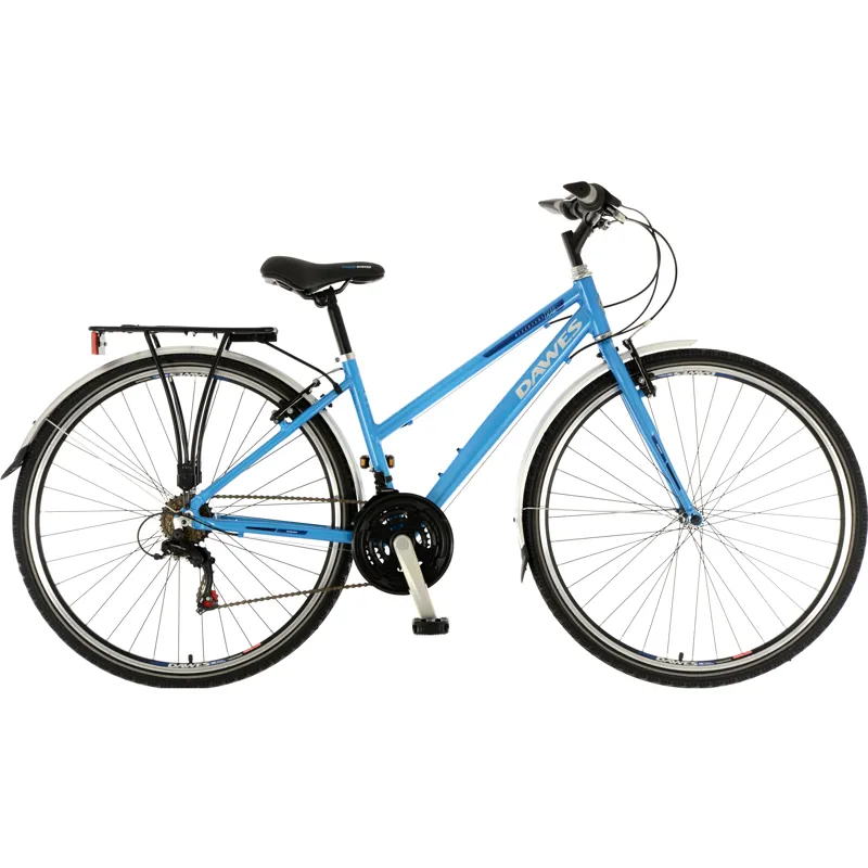 Dawes Discovery Trail EQ Low Step Hybrid Bike in Blue