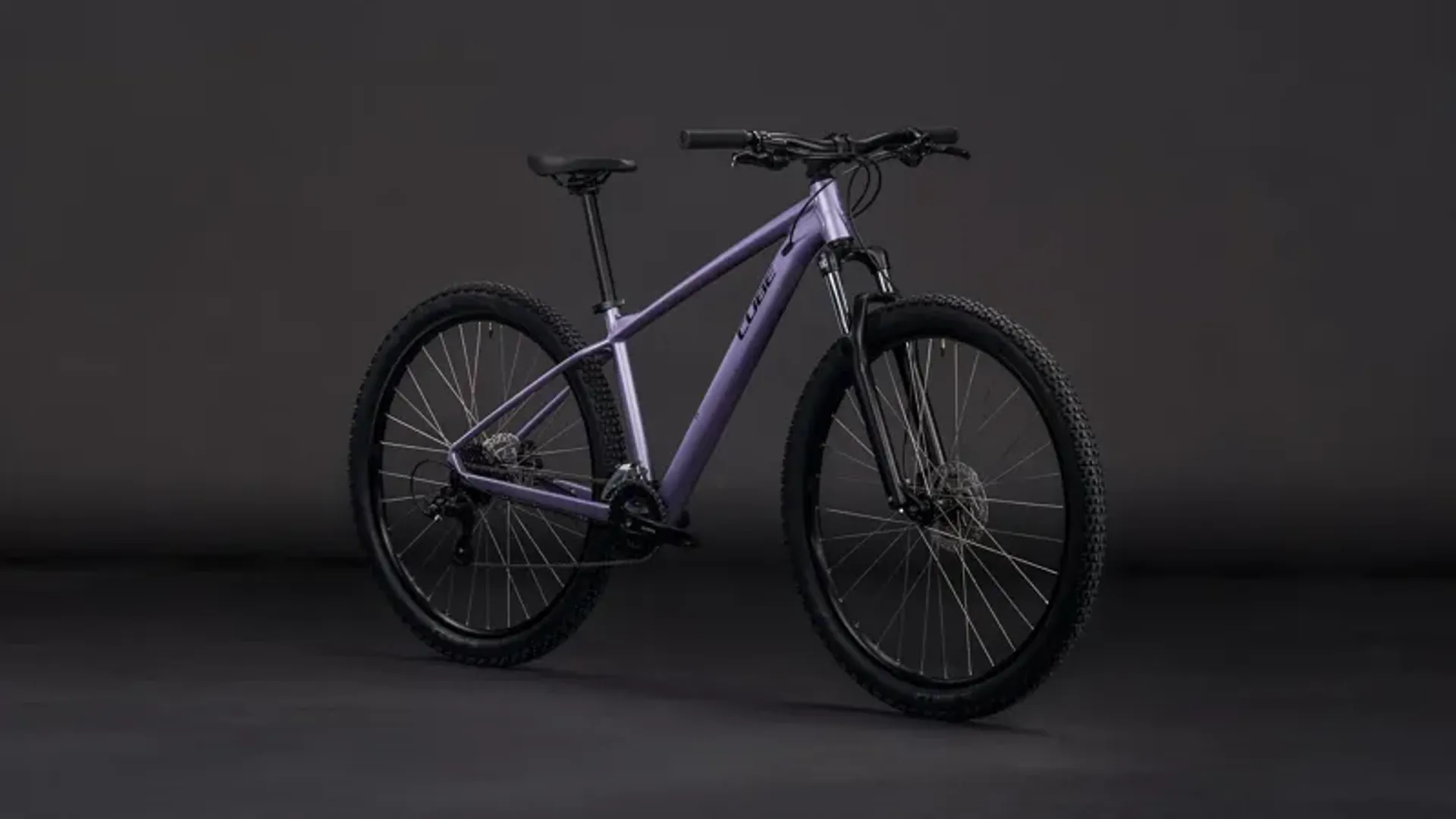 Cube Aim One Mountain Bike in Light Purple/Chrome